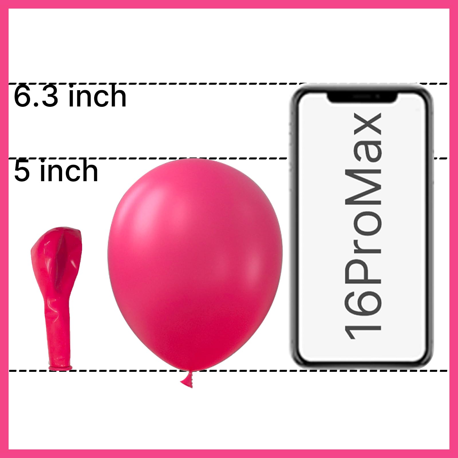Snapklik.com : Hot Pink Balloons 50 Pcs 5 Inch Small Mini Dark Pink ...