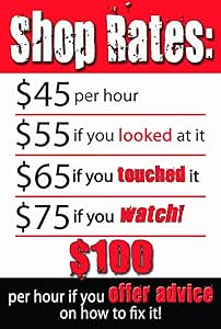 Amazon.com: 8x12 Aluminum Shop Rate Sign