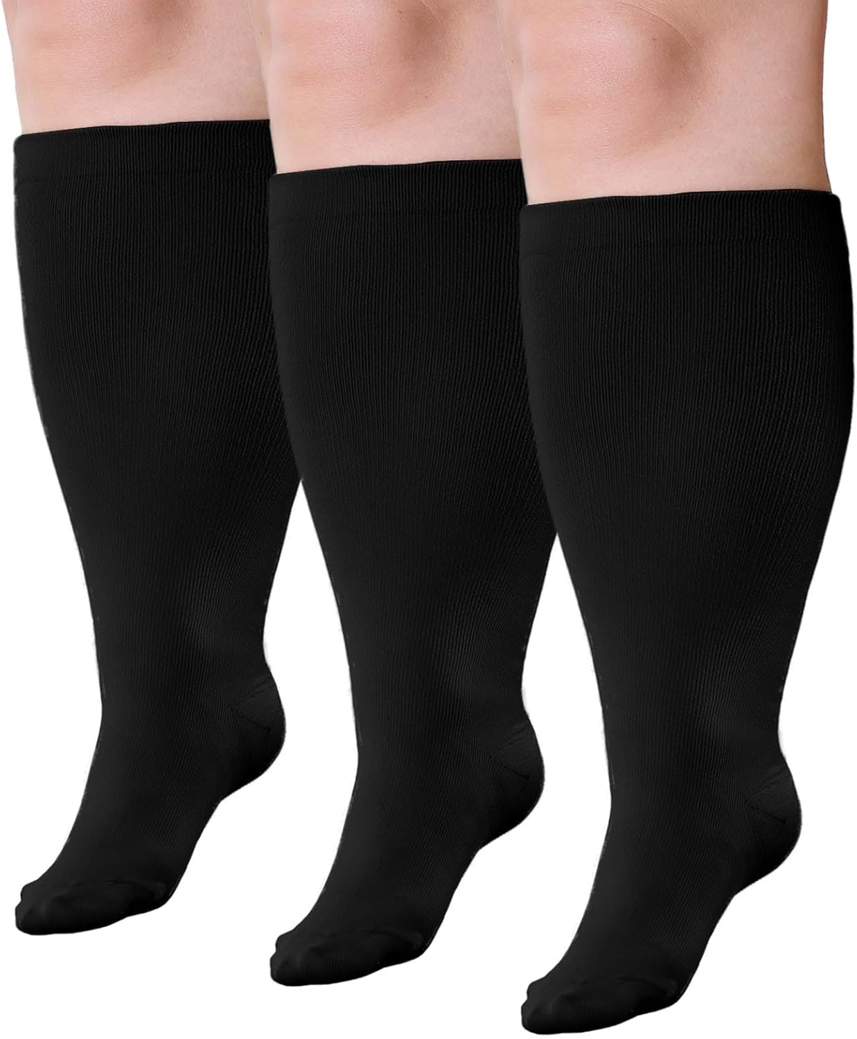 Amazon.com: ZAKASA Plus Size Compression Socks: Women Men Wide Calf 20 ...