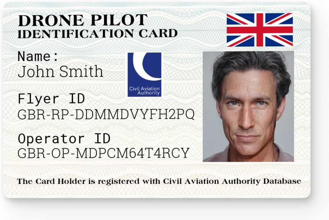 Drone Pilot Double Sided Photo ID Card, Personalised Identification ...