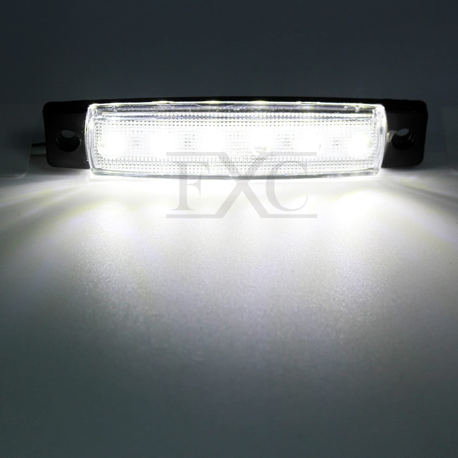 Snapklik.com : 10pack 12V Smoked White LED Trailer Marker Lights 3.8 ...