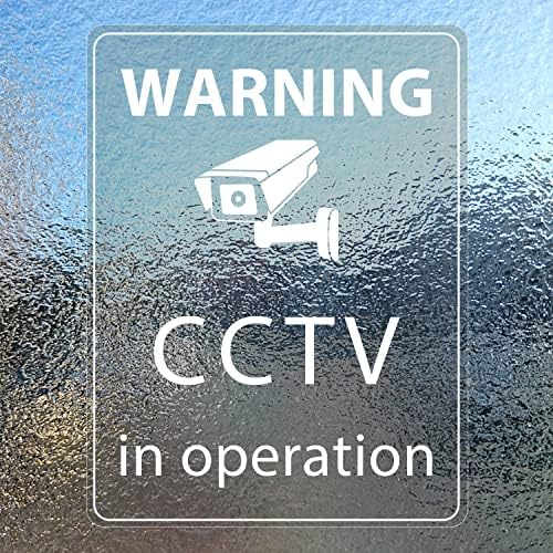 CCTV In Operation Sticker Sign Vinyl 150mm x 200mm Front Self-Adhesive ...