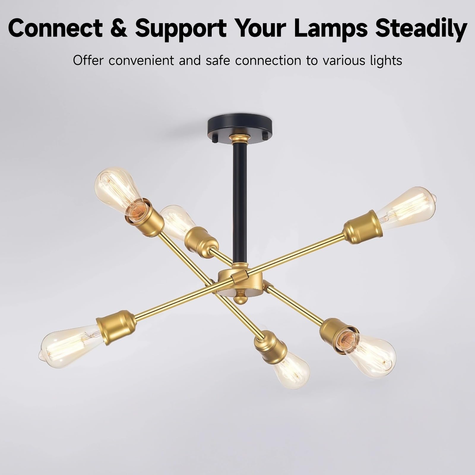 Snapklik.com : Lnrueg Bright Gold M10 Threaded Extension Rod, 10 PCS 12 ...