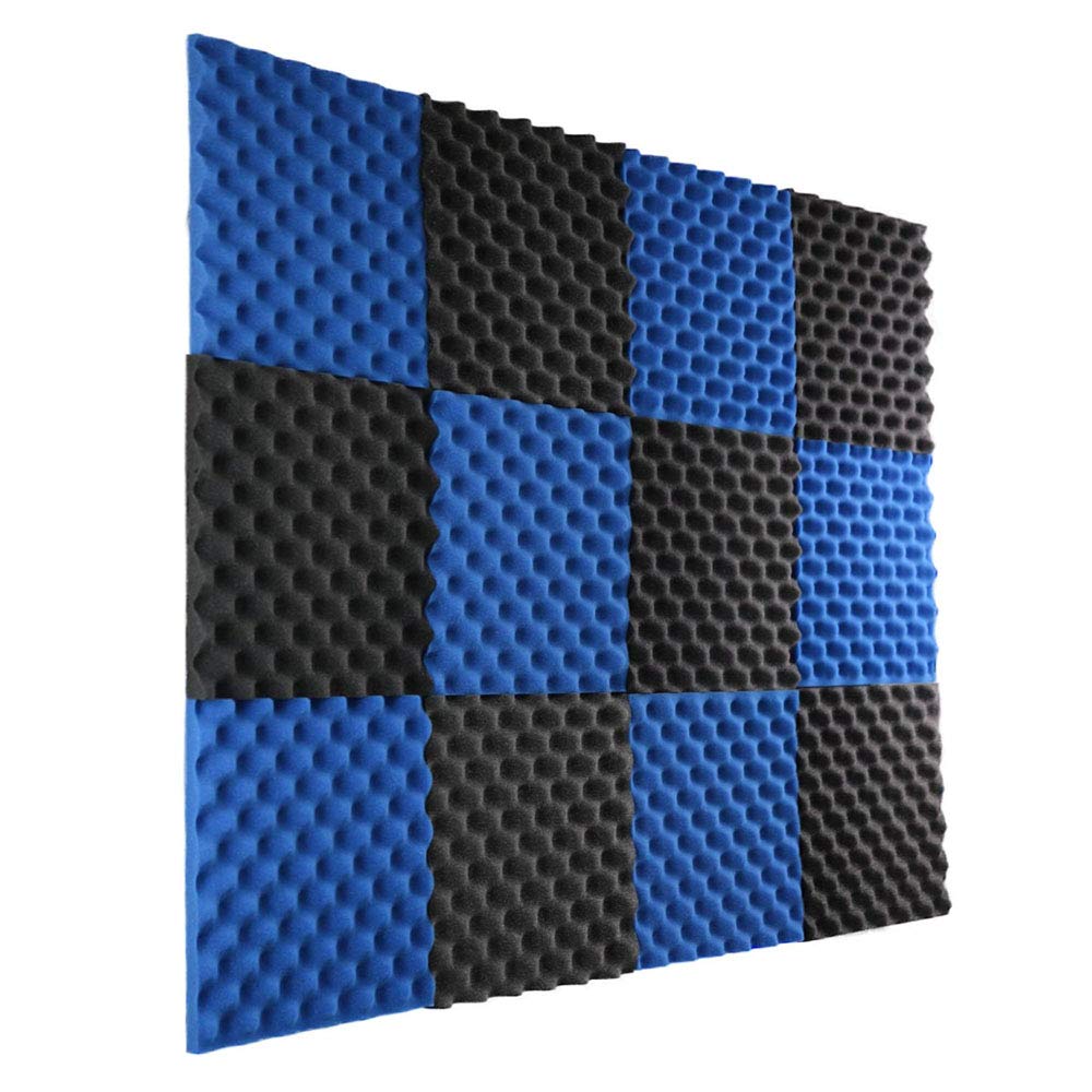 Buy Tackable Acoustic Panels 12 Pack Ice Blue/Charcoal Acoustic Panels ...