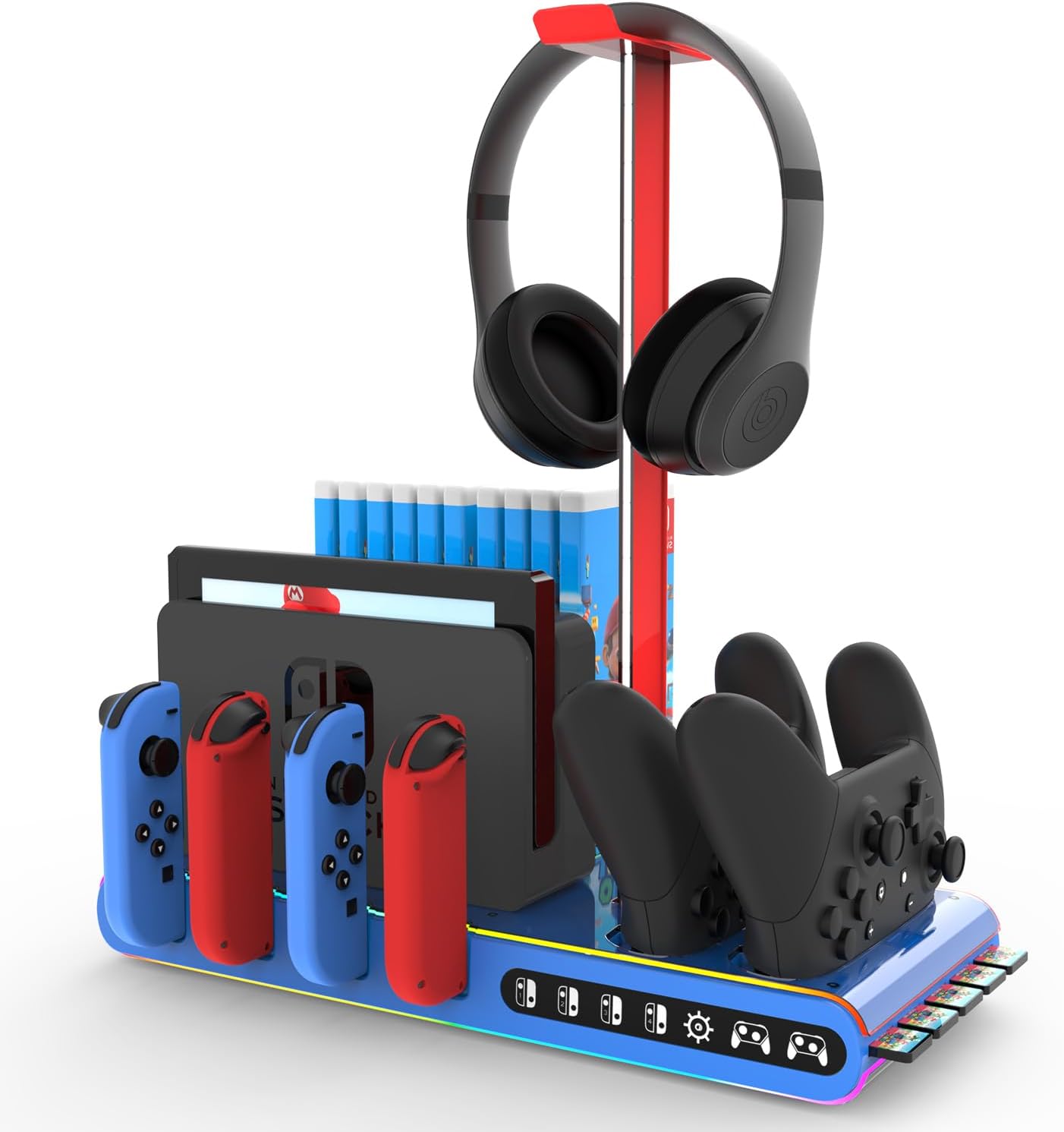 Amazon.com: Switch Games Organizer Station with Controller Charger ...