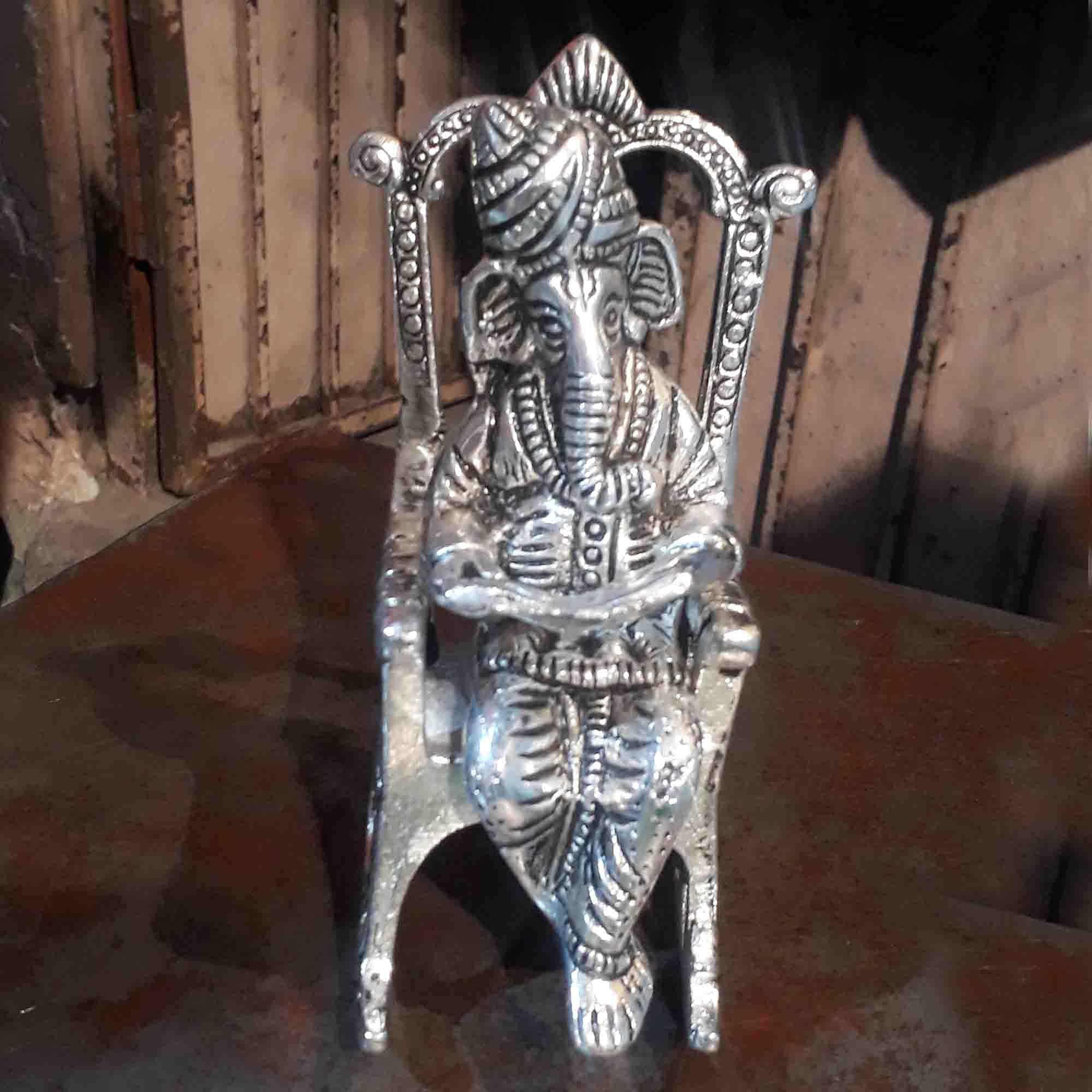 Buy Dynamic bharat Rajasthani Handicrafts Metal Lord Ganesha Reading ...