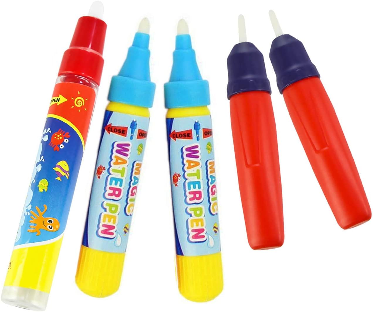 Water Magic Replacement Drawing Pens Pack of 5 Pens and Pen Brushes for ...