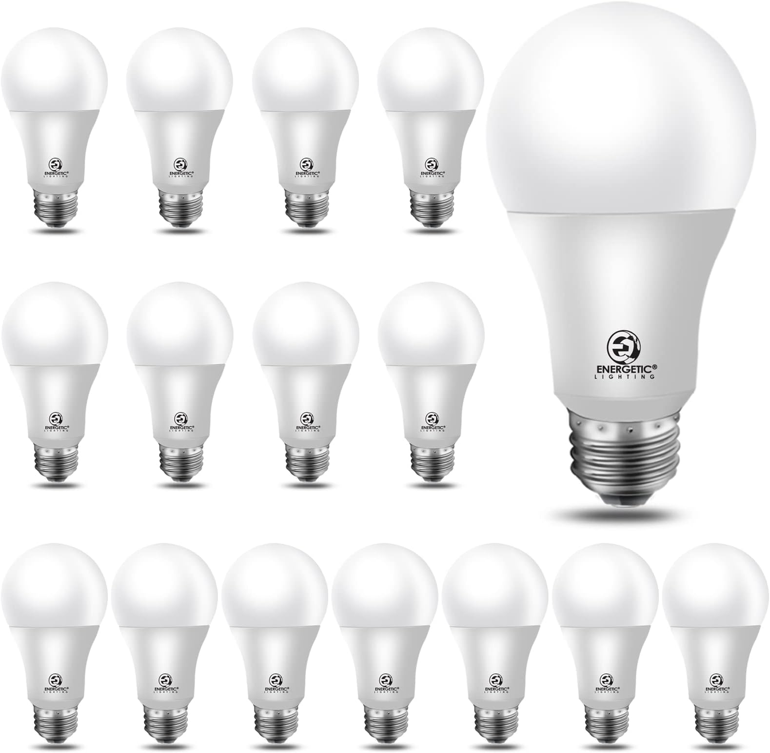 Energetic 60W Equivalent, A19 LED Light Bulb, 5000K Daylight, E26 ...