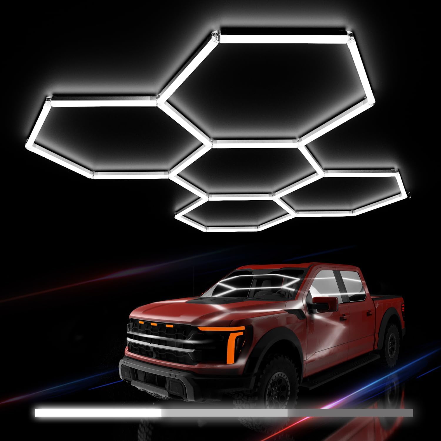 Litezone Hexagon Garage Lights : 3 Level Dimmable 168W 25 Pack Tube 5 ...