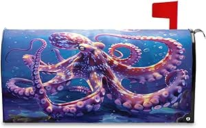 Amazon.com: Octopus Underwater Mailbox Cover Magnetic Mailboxes Wraps ...