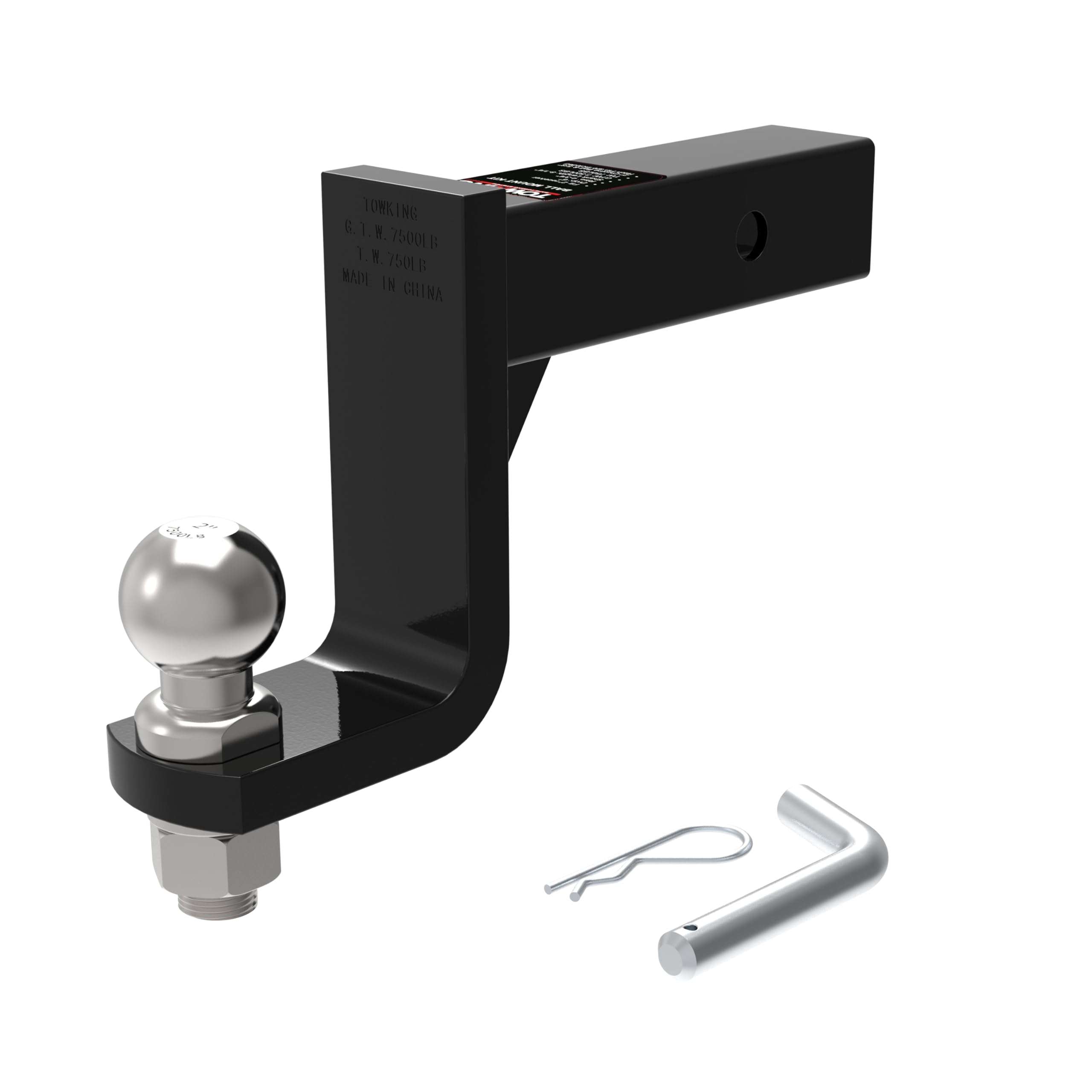 Amazon.com: TOWKING Trailer Hitch Ball Mount with 2 Inch Ball & Pin ...