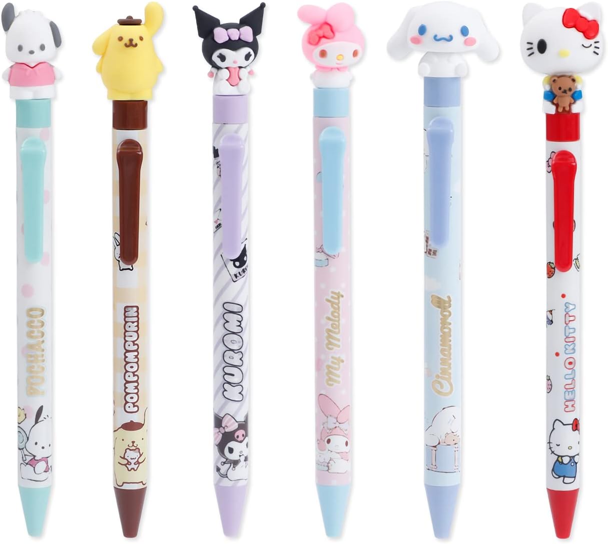 Amazon.com : Hello Kitty 0.7mm 6-Color Multicolor Ballpoint Pen w/Hello ...