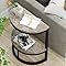 Amazon.com: Tribesigns 2-Tier End Table Semi Circle, Small Half Round Side Table with Storage ...