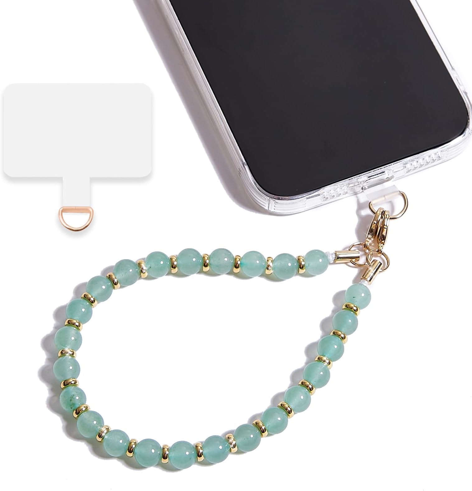 Amazon.com: Lostars Marble Beaded Phone Wrist Strap,Detachable Phone ...