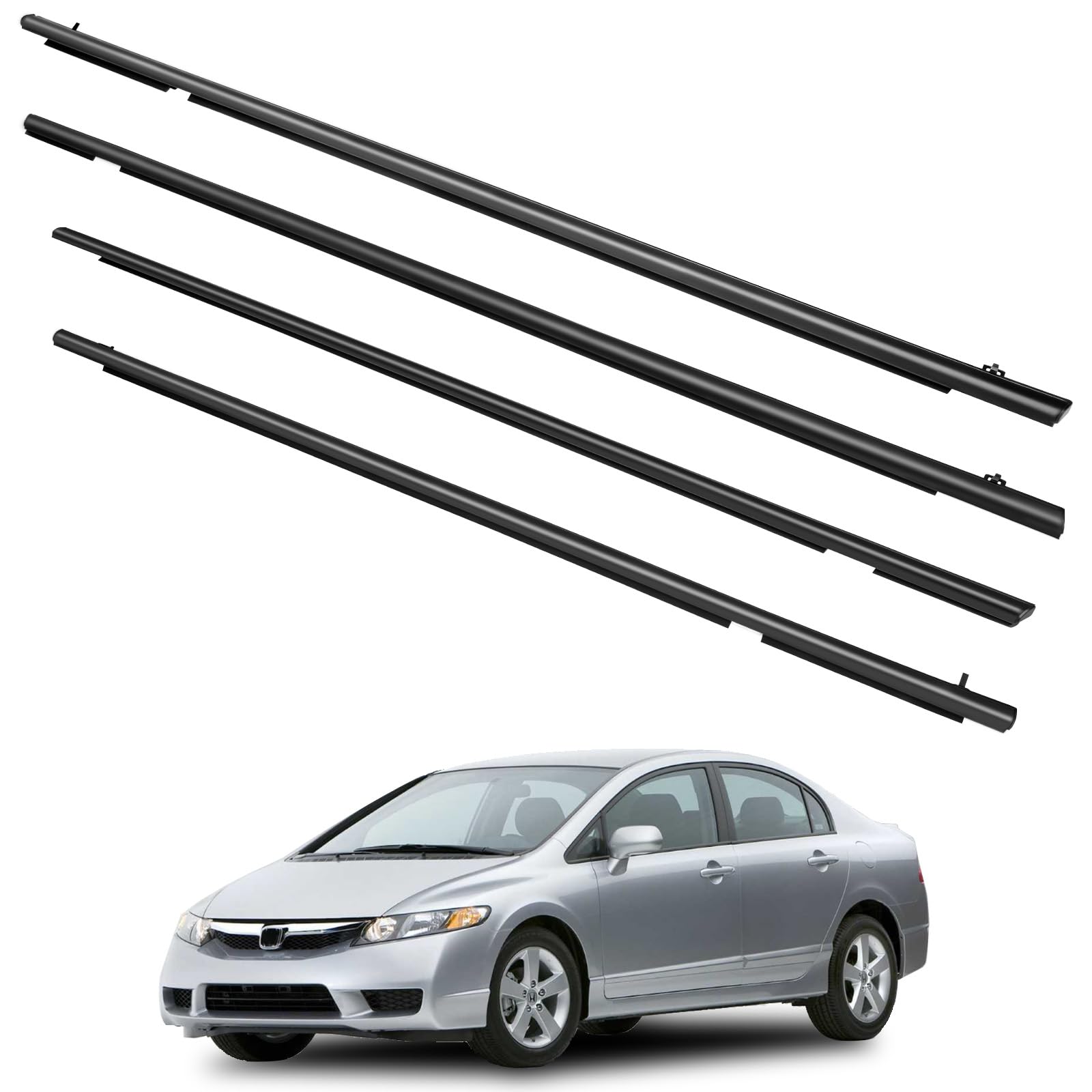 Amazon.com: Window Trim Molding 4PCS Windshield Trims for Honda Civic ...
