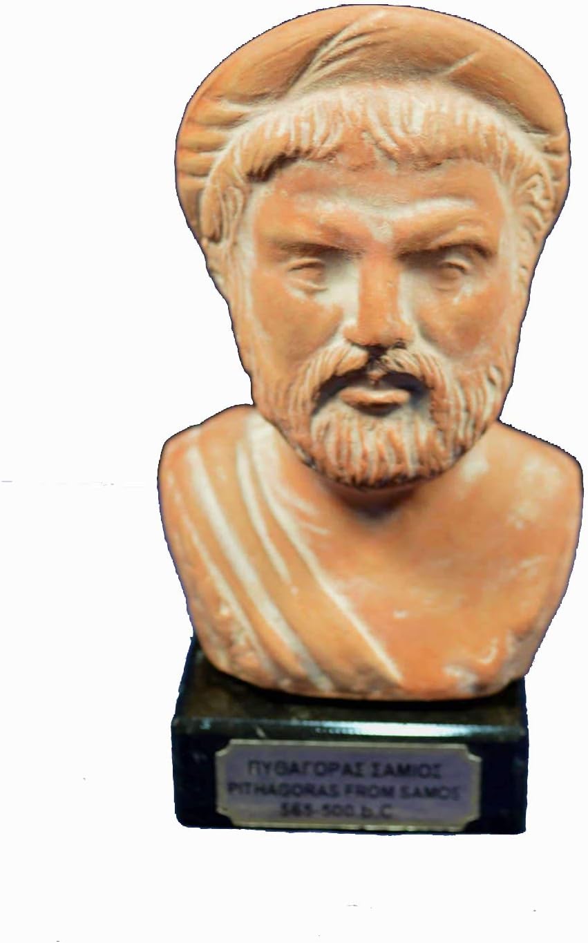 Pitagora scultura busto antico matematico greco filosofo artefatto ...