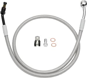 Prewired Softail 12" Ape Hanger Front Brake Line Kit Stainless Steel ...