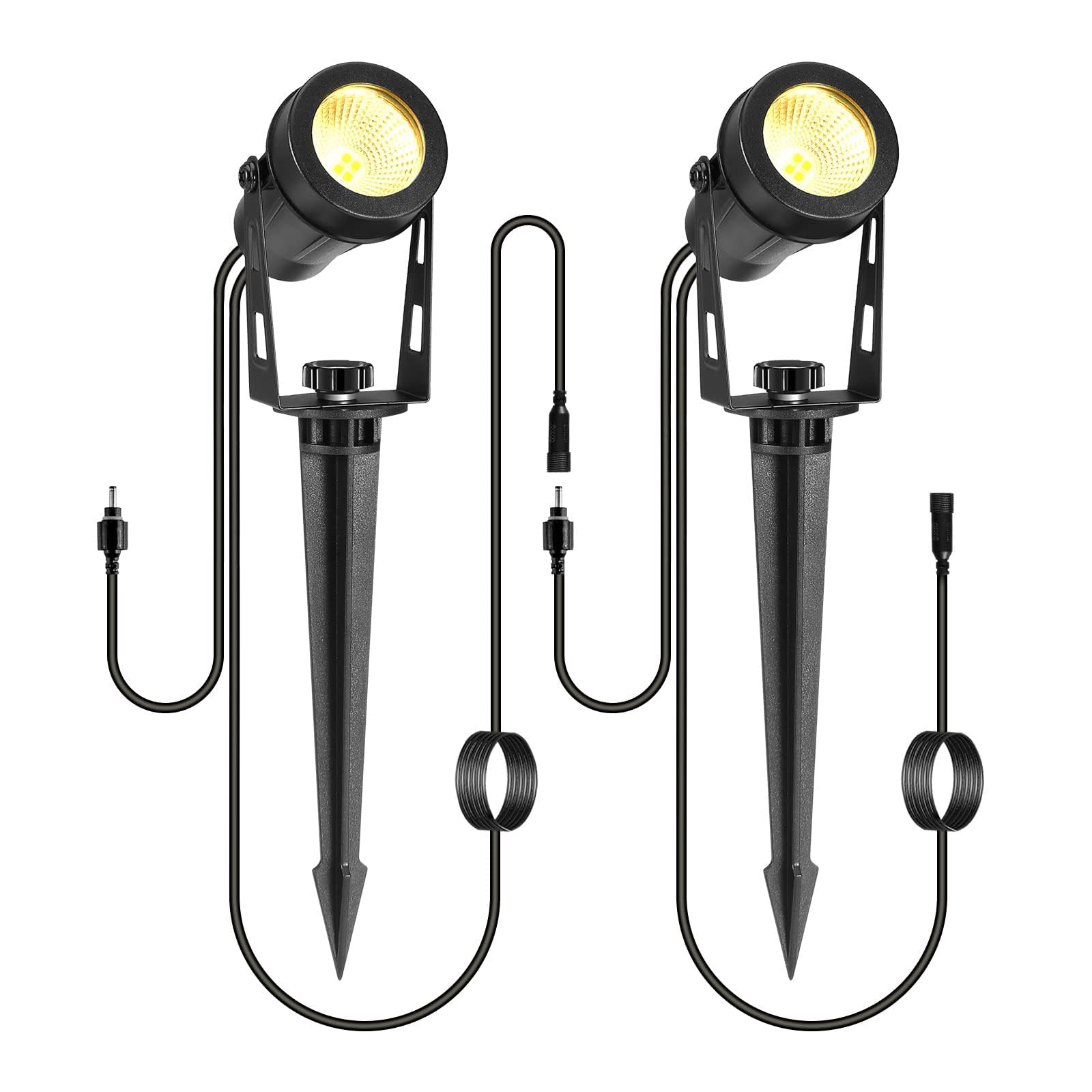 GreenClick 2 Pack Garden Spotlights with 3m Wiring Cable, No Plug ...