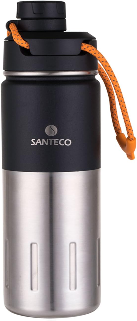 Amazon.com: SANTECO K2 Vacuum Insulation Sports Bottle,Double-Walled ...
