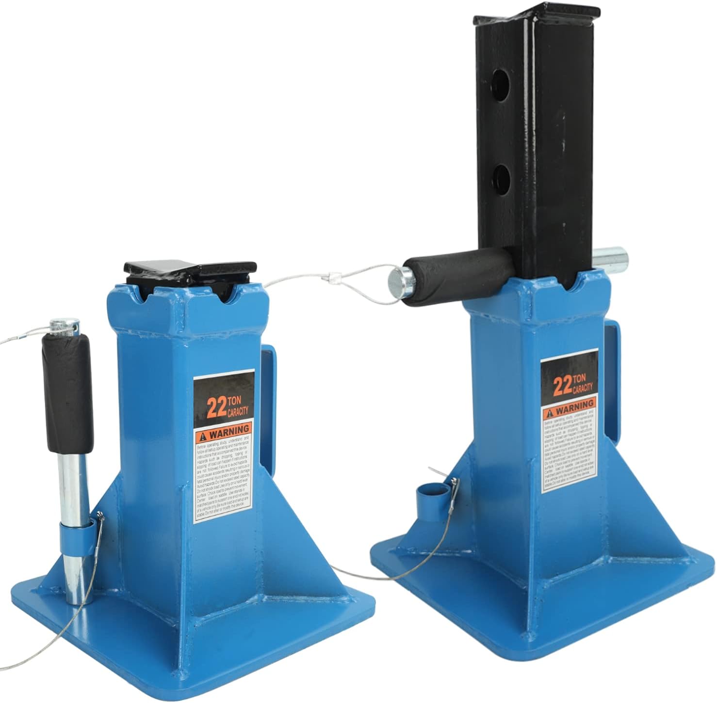 Amazon.com: 22 Ton (44,000 lbs) Jack Stands (1 Pair), Heavy Duty Pin ...