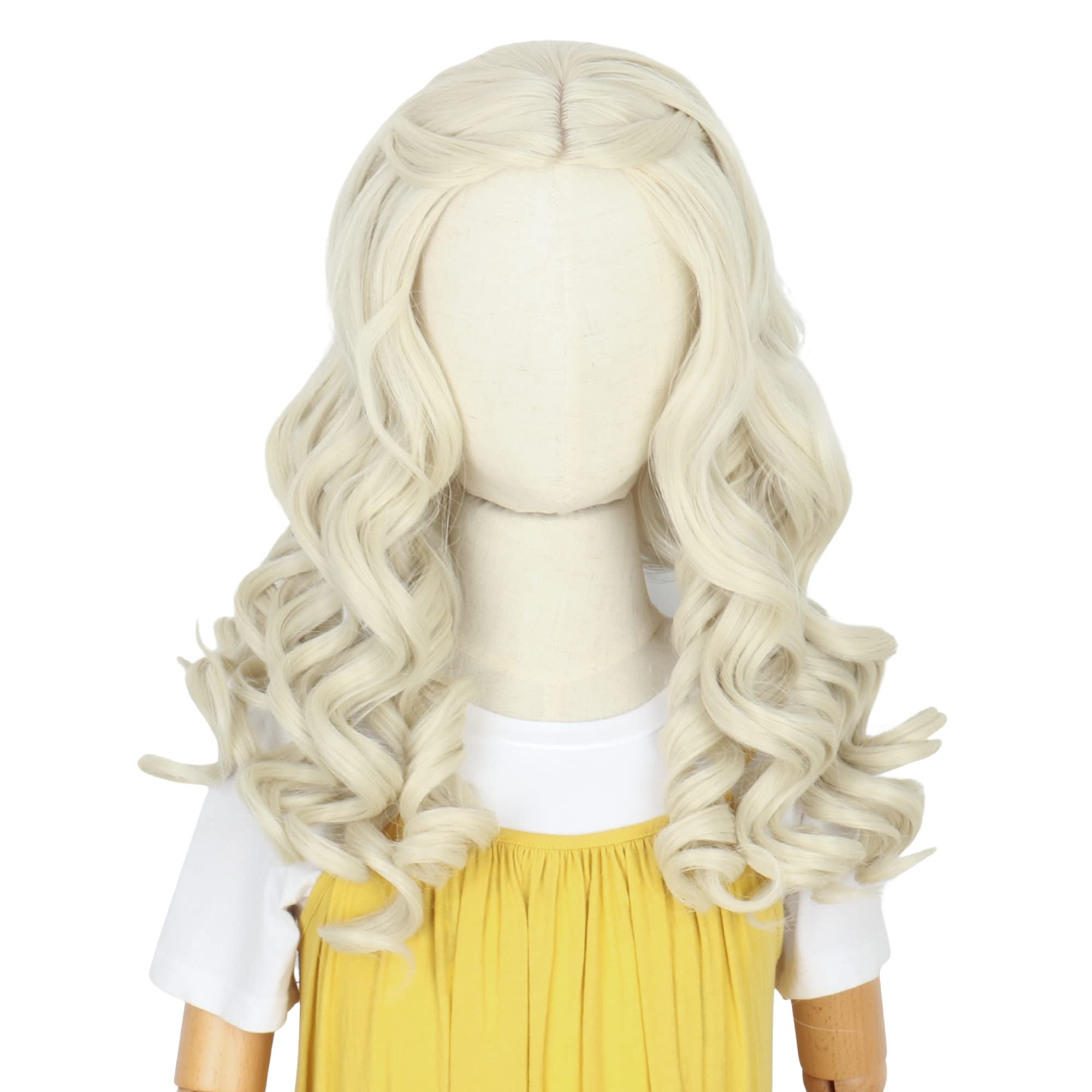 Amazon.com: Yan Dream Princess Wig Platinum Blonde Wig Girls Costume ...