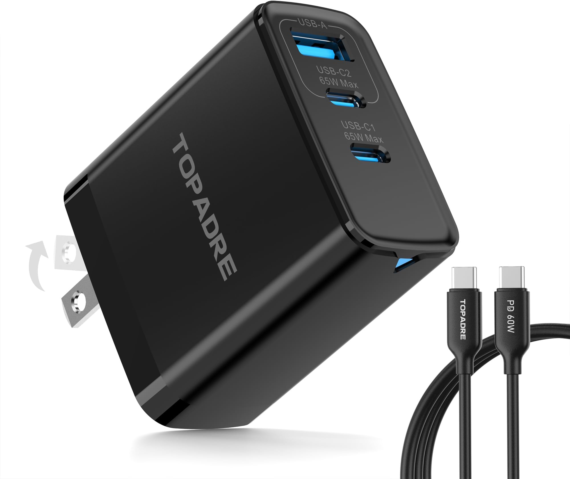 Amazon.com: PISEN 65W USB C Charger - USB C Fast Charger Block with 4FT ...