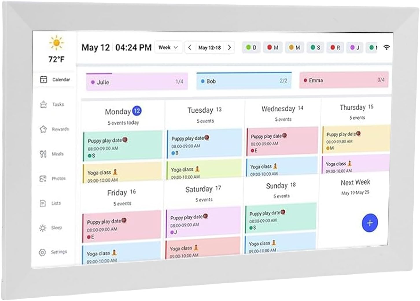 Amazon.co.jp: Elprico スマートデジタルカレンダープランナー、15.6インチのタッチスクリーンWiFiディスプレイ、家族 ...