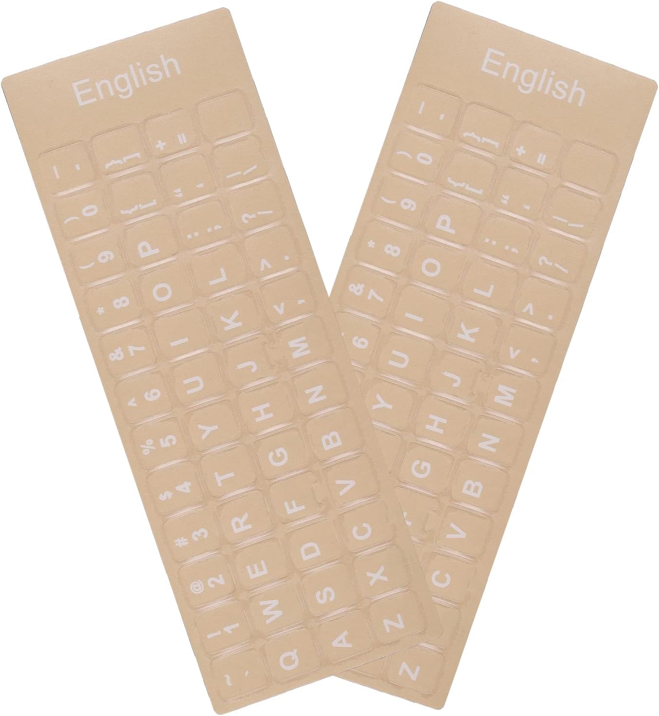Amazon.com: 2 Pack Universal English Keyboard Stickers Transparent ...