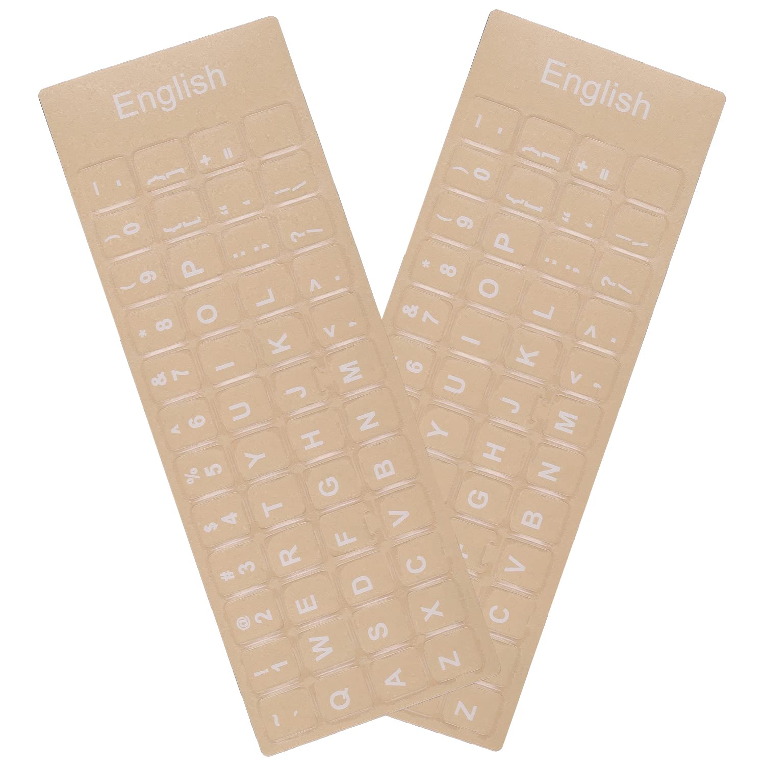 2 Pack Universal English Keyboard Stickers Transparent Background ...