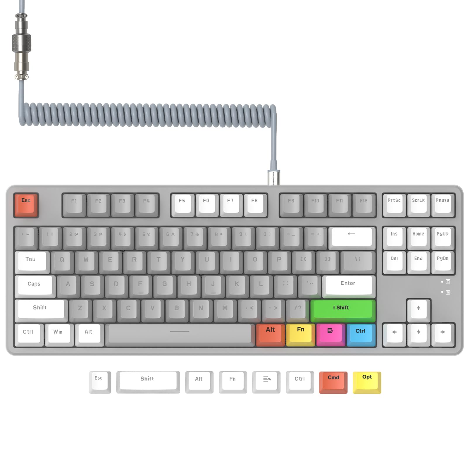 Amazon.com: MAGIC-REFINER AK873 75% Wired Mechanical Gaming Keyboard ...