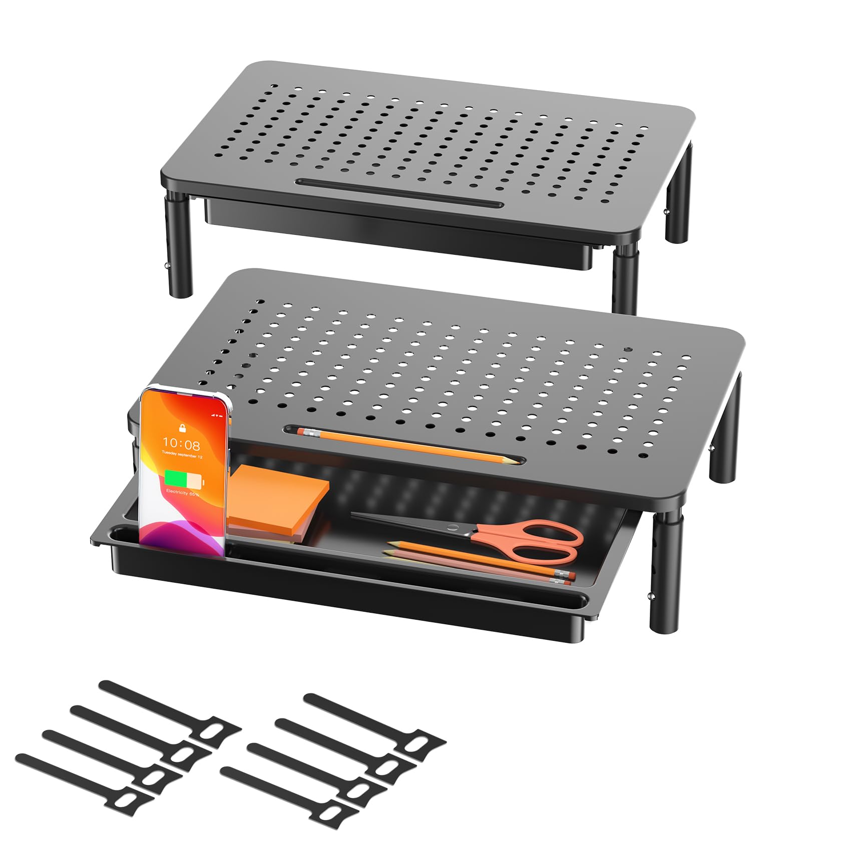 Snapklik.com : UPGRAVITY 2 Pack Monitor Stand Riser For Desk, Height ...