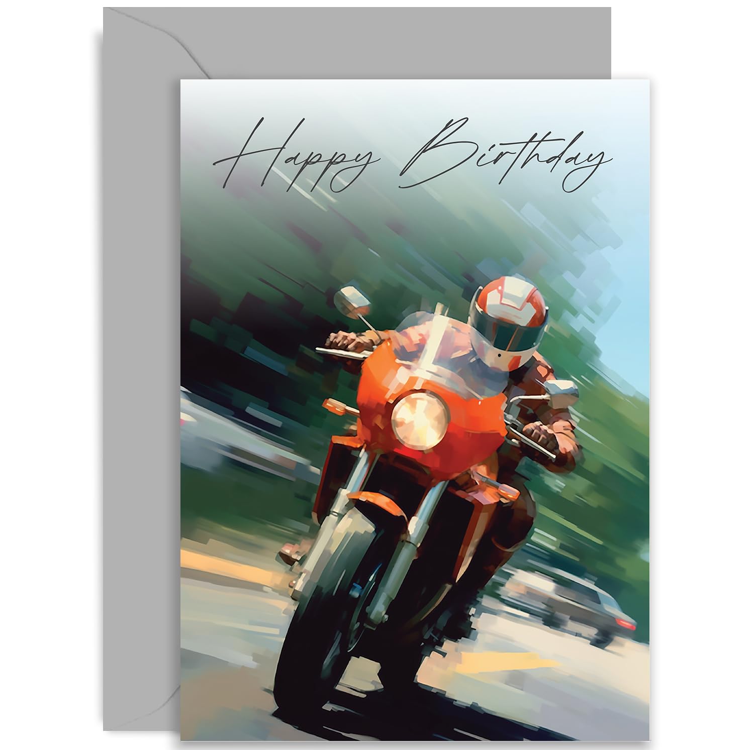 Motorbike Birthday Card - Happy Birthday Cards for Boy - Sports Male ...