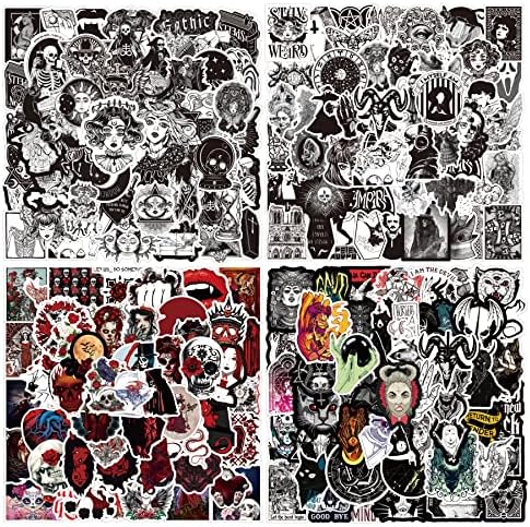 200Pcs Gothic Horror Stickers Decals, Cool Goth Stickers for Adults ...