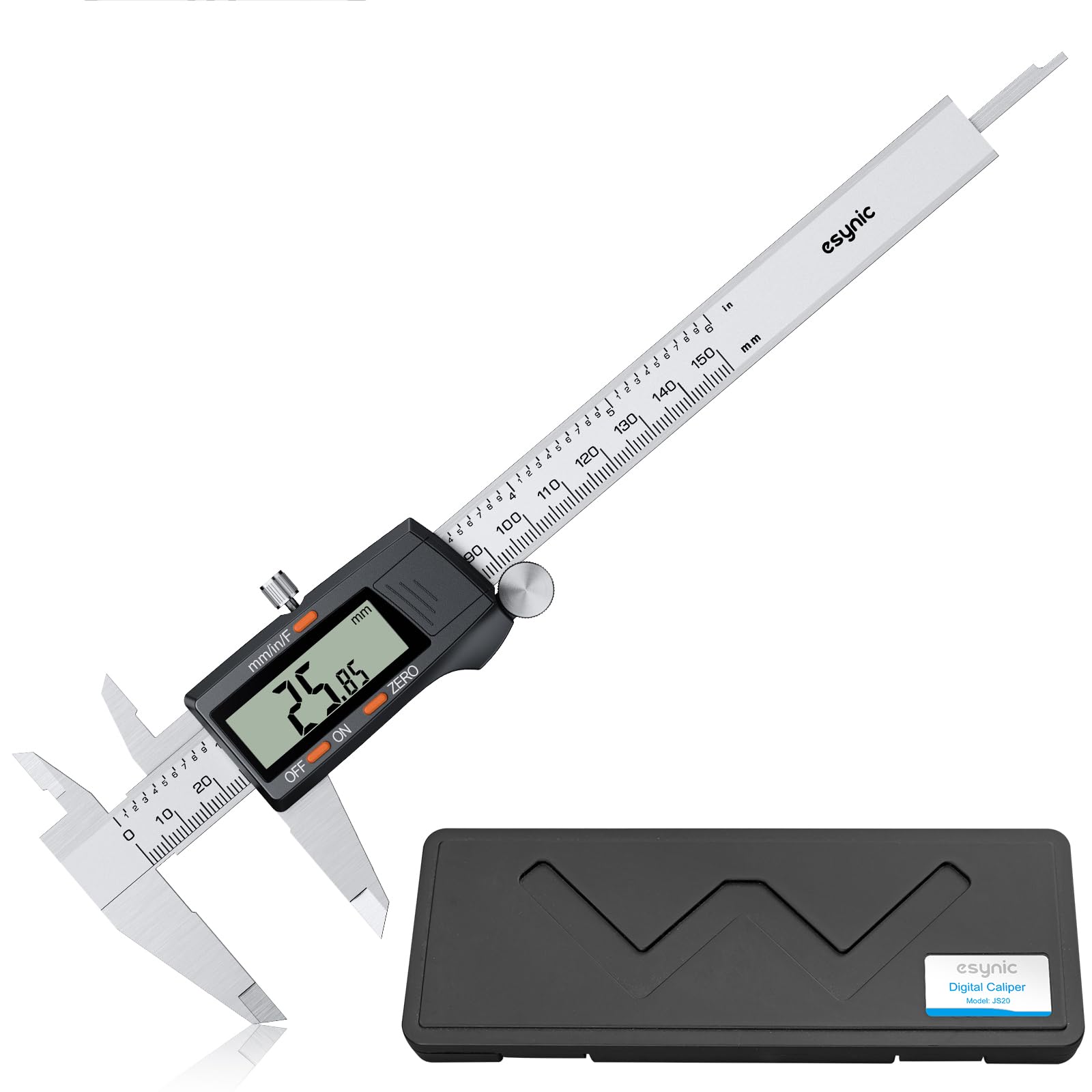Esynic Digital Vernier Caliper 150mm 6 Stainless Steel Lcd Digital ...