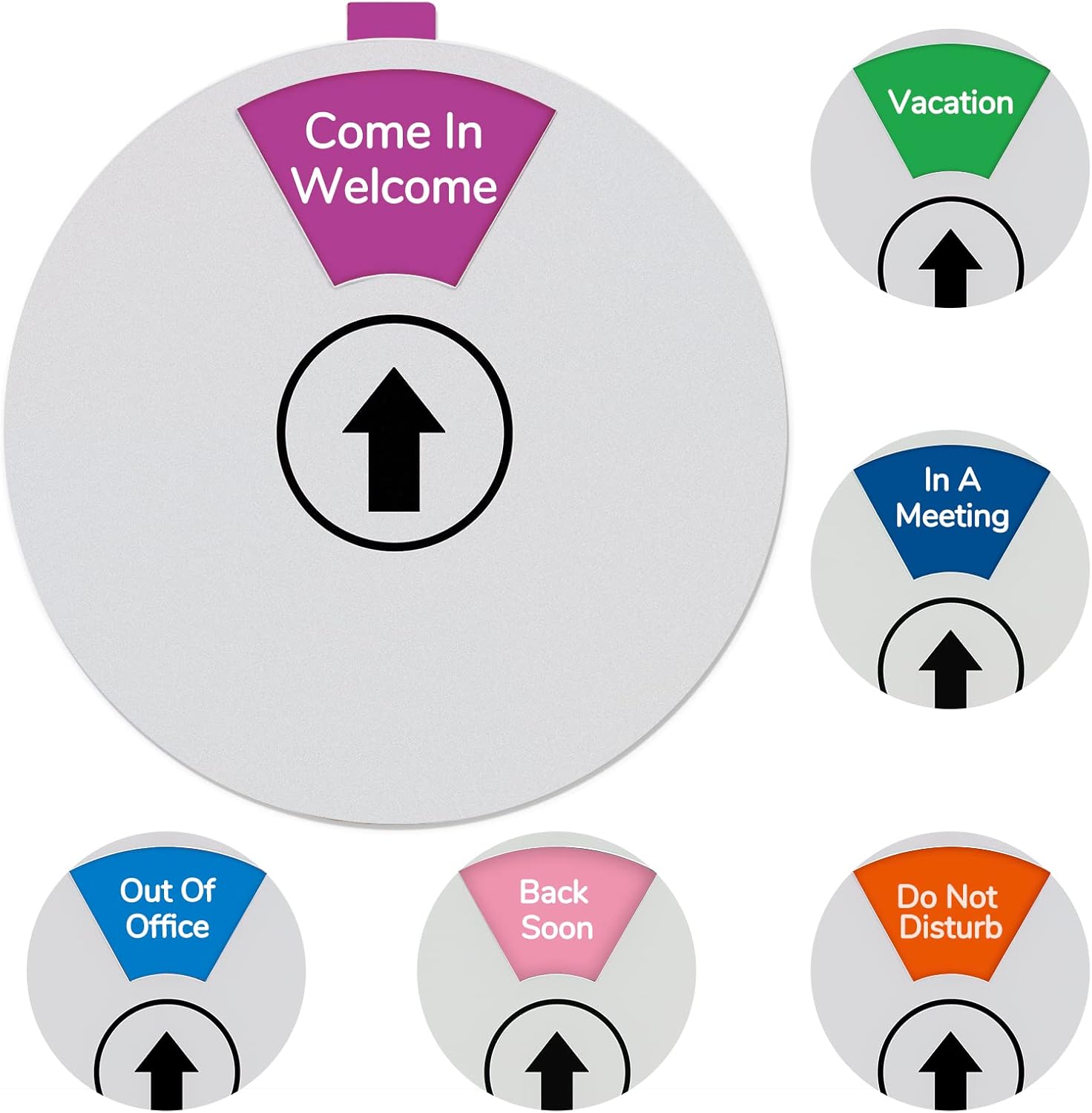 Amazon.com : 6 Options Do Not Disturb Office Door Sign, Large 6 inch ...