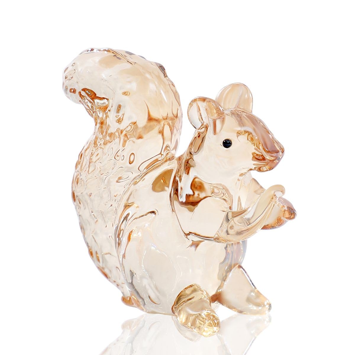 Amazon.com: Crystal Glass Squirrel Figurine Gold Squirrel Decor Statue ...