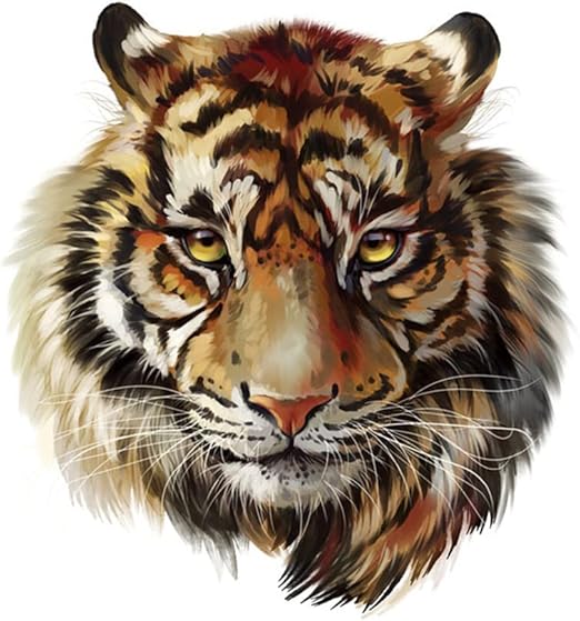 GIVBRO Iron-on Patch Heat Transfer Sticker Patches Animal Lion Tiger ...
