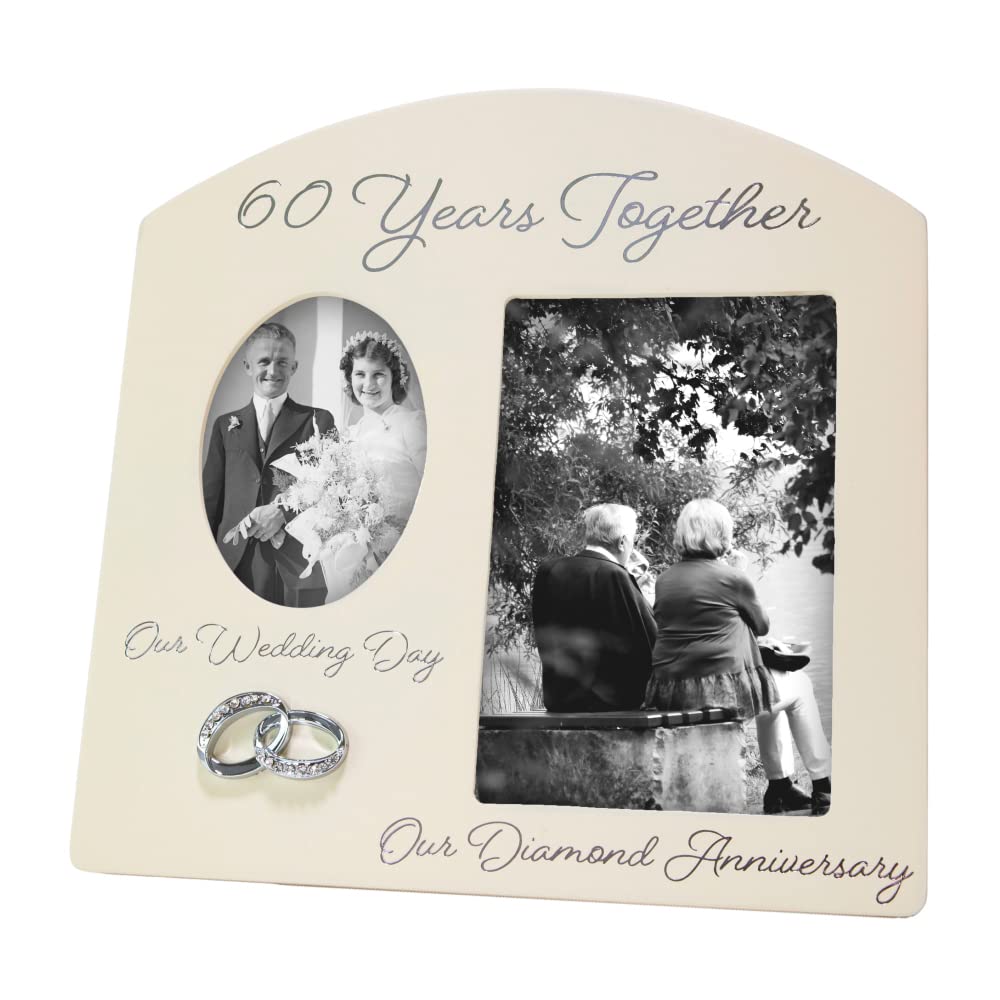 Contemporary 60 Years Together Then and Now Diamond Anniversary Light ...
