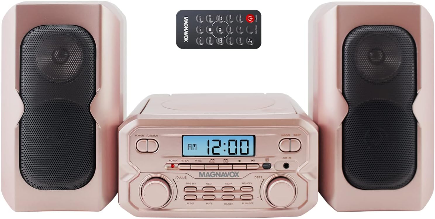 Amazon.com: Magnavox 3-Piece CD Shelf System with Bluetooth, FM Radio ...