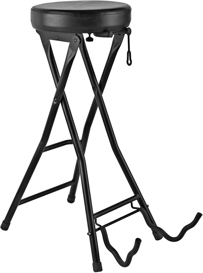 Amazon.com: Gearlux Foldable Guitar Stool with Padded Seat, Built-in ...
