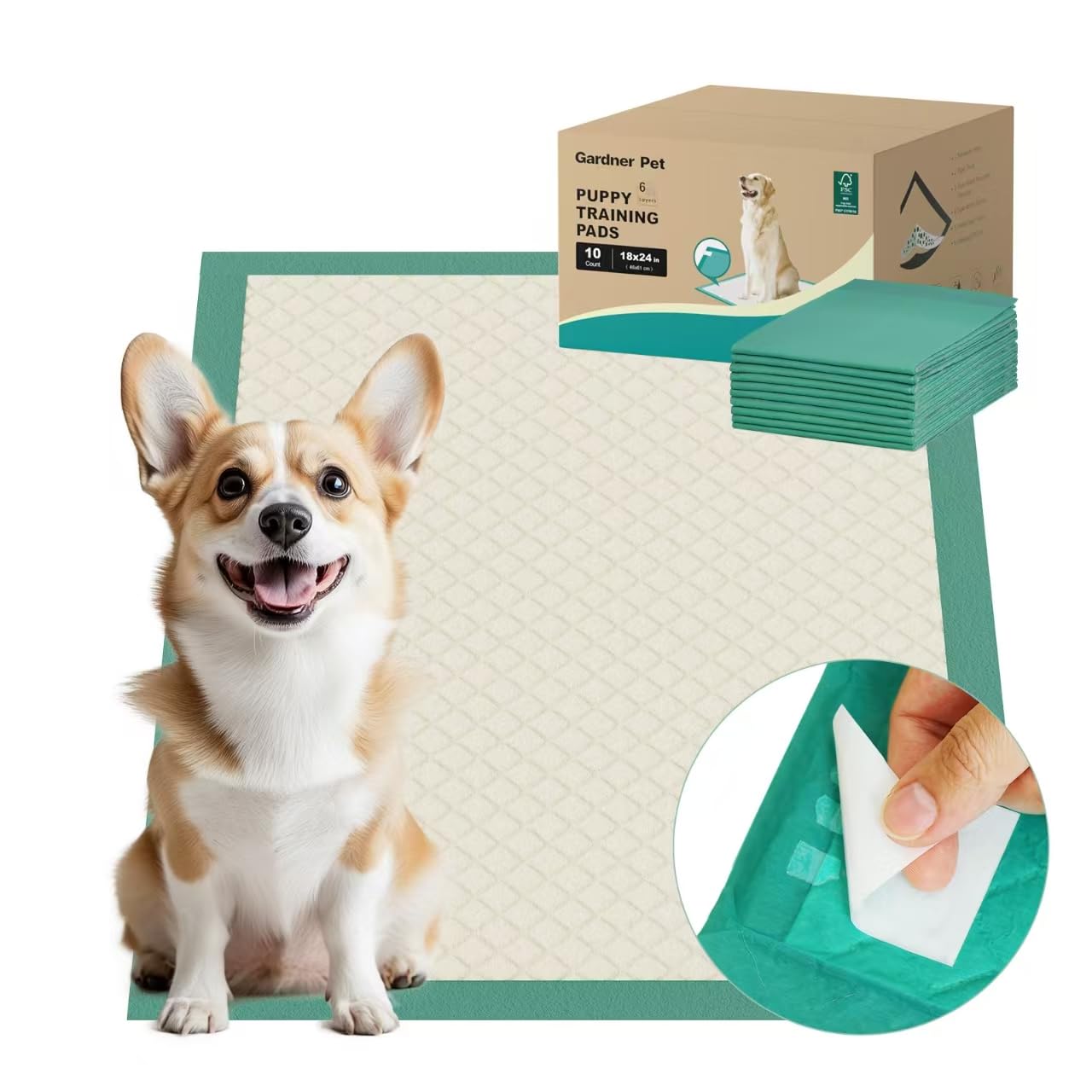 Amazon.com: Puppy Pee Pad for Dog 10 Counts Disposable Pet Training Pad ...