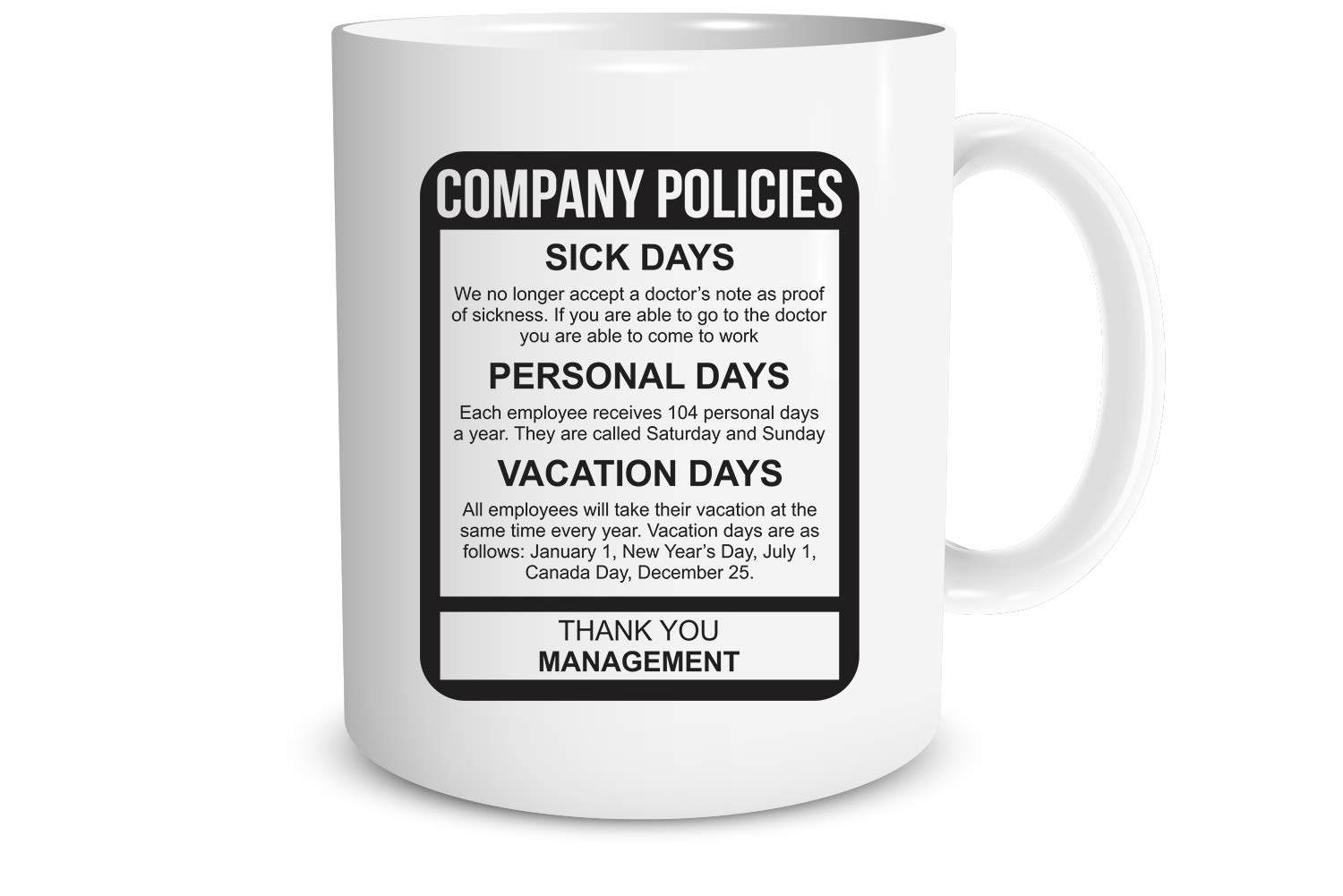 Company Policies - Favorite Policy - Funny Gift for Employees, Boss ...