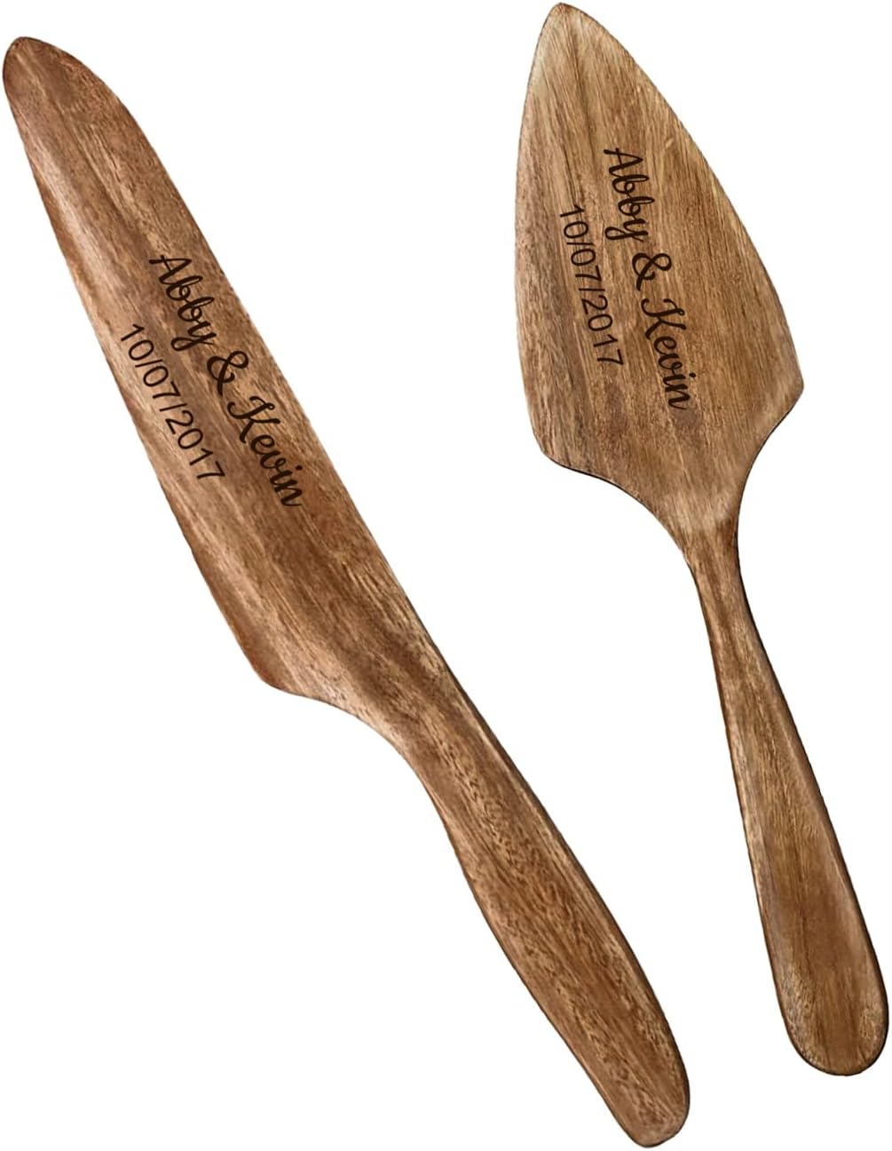 Amazon.com | Personalized Passion - Custom Wooden Cake Knife and Server ...