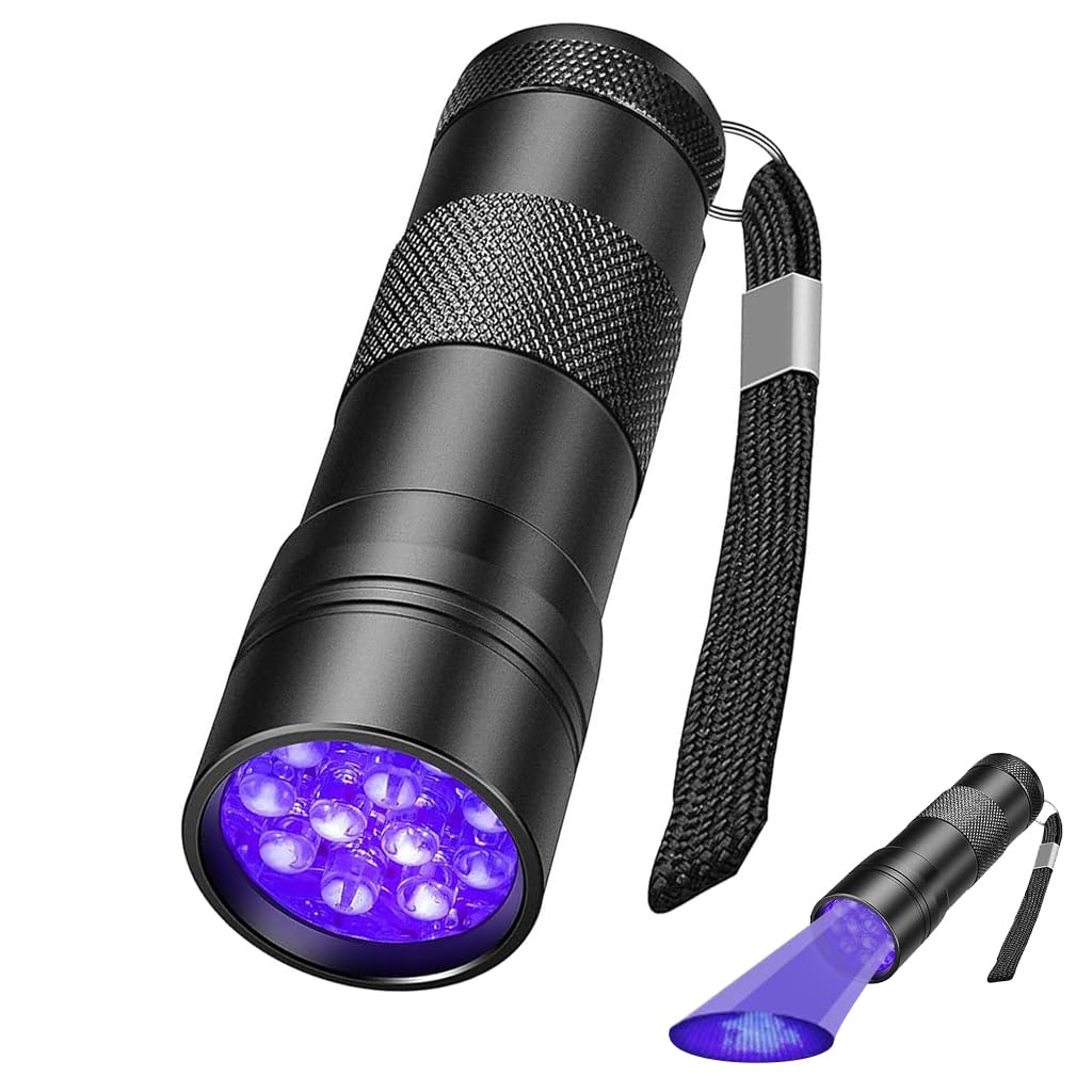 Optifit® UV Light Torch 12 LED UV Portable Flashlight Jade Appraisal ...