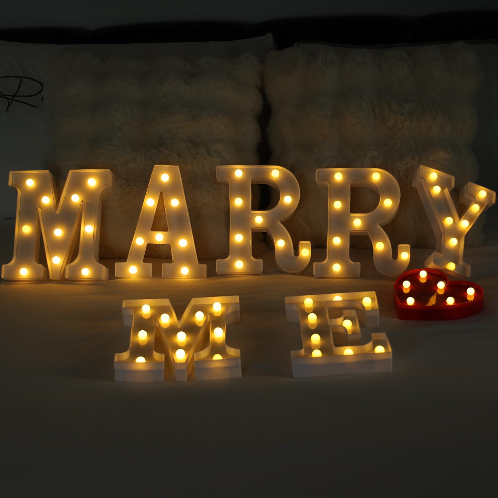 Snapklik.com : Marry Me Light Up Letters, Led Marry Me Sign For ...