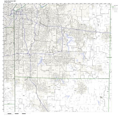 Amazon.com: Working Maps Lee's Summit, MO Zip Code Map Not Laminated ...