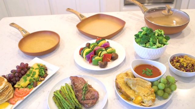 Watch NEWARE TerraCotta Non Stick Wok Fry Pan with Lid on Amazon Live