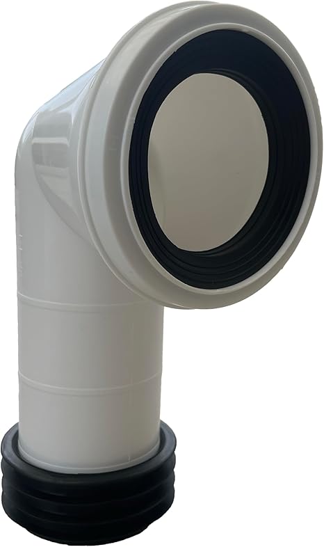 PlumbEZ Bent WC Toilet Pan Connector 4'' (100mm/110mm) - 90 Degree ...