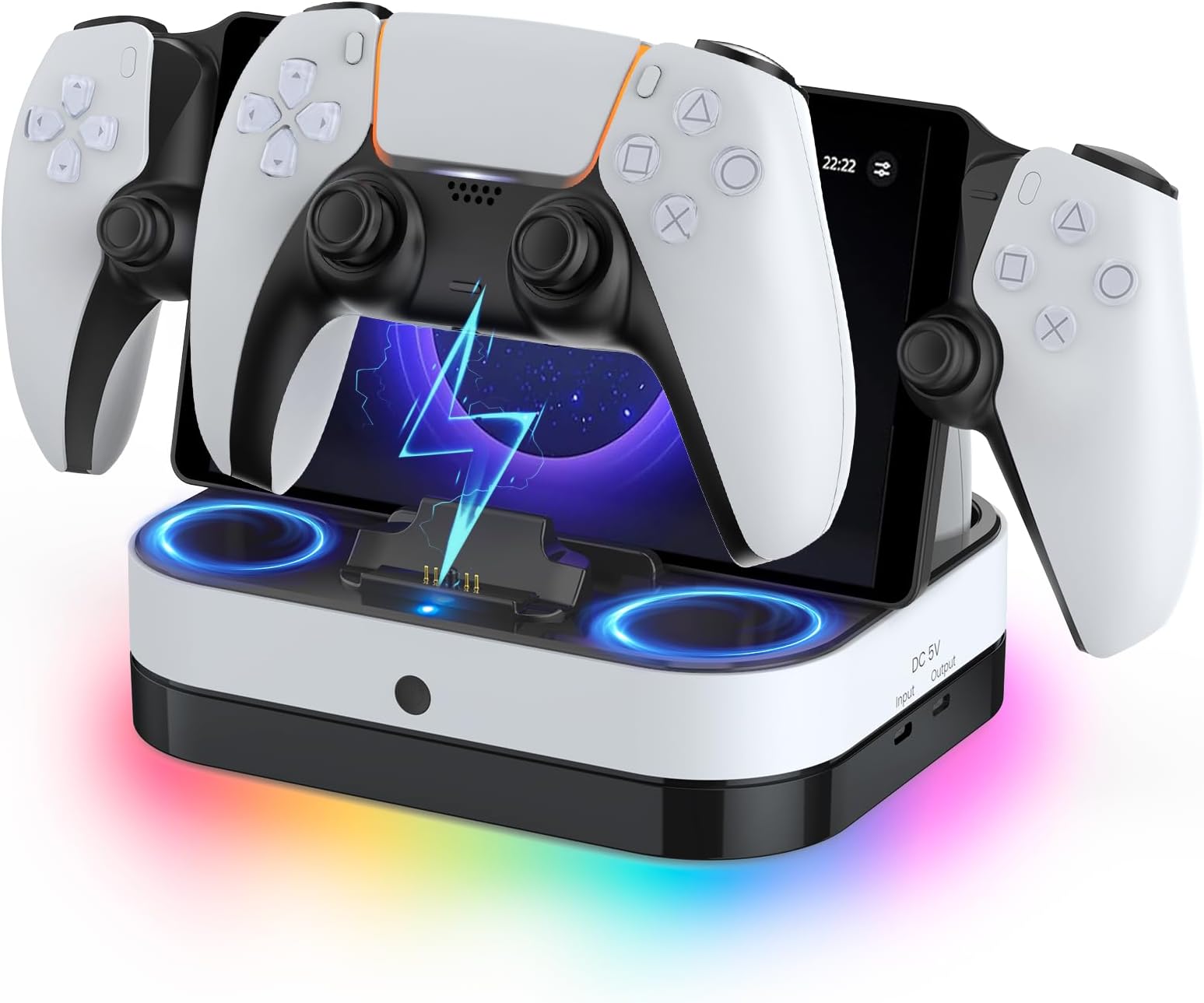 Amazon.com: Dual PS5 Charging Station for PlayStation 5 DualSense ...