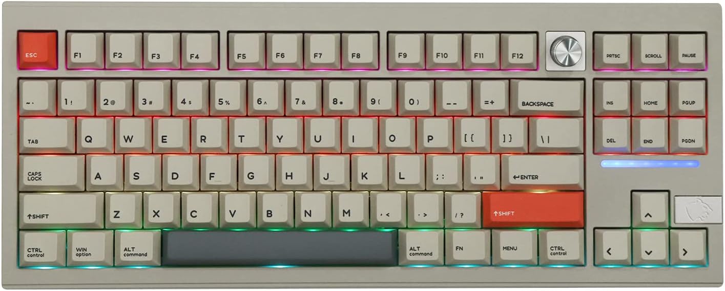 EPOMAKER CIDOO V87 VIA Programmable Mechanical Keyboard, 81 Keys Gasket ...